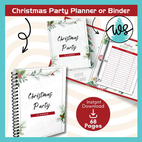 Printable Christmas Party Planner – White Spruce Studio