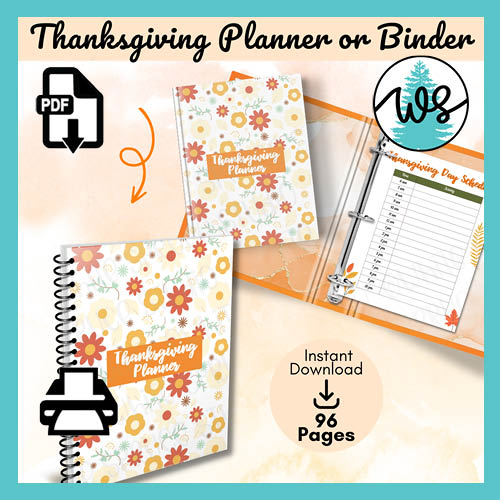 Printable Thanksgiving Planner – White Spruce Studio