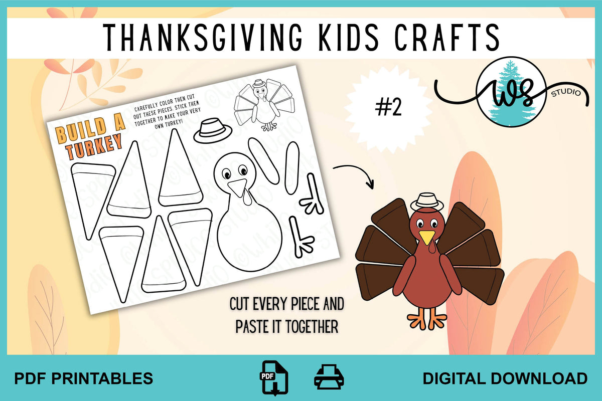 Printable Thanksgiving Crafts for Kids – White Spruce Studio