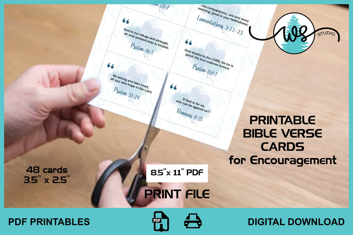 Printable Encouraging Bible Cards 48 Splash – White Spruce Studio