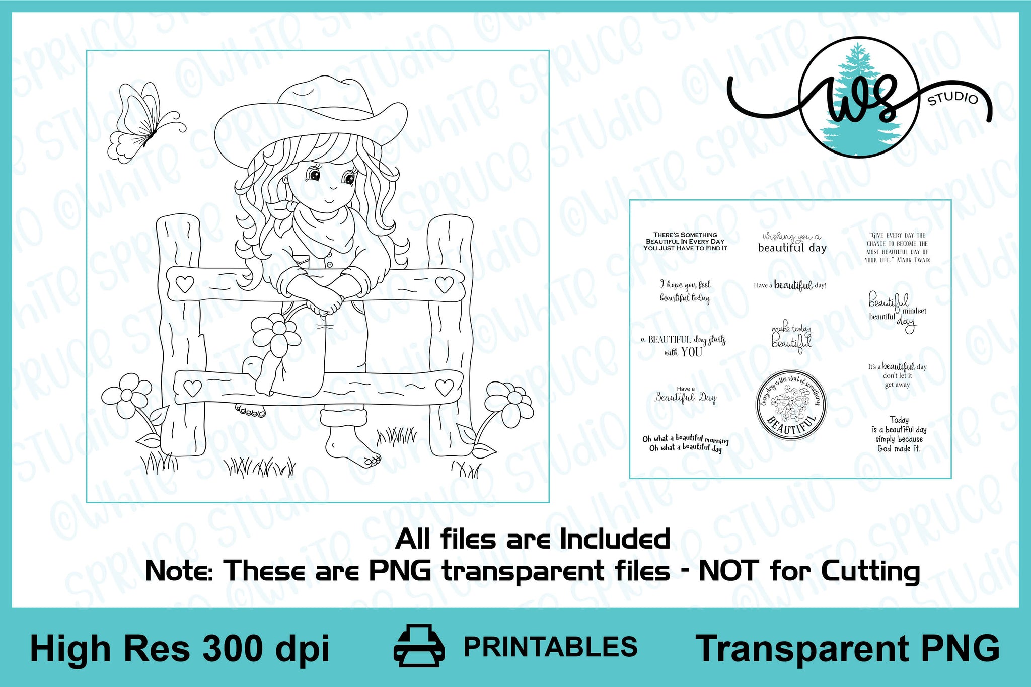 cowgirl hat coloring page printable